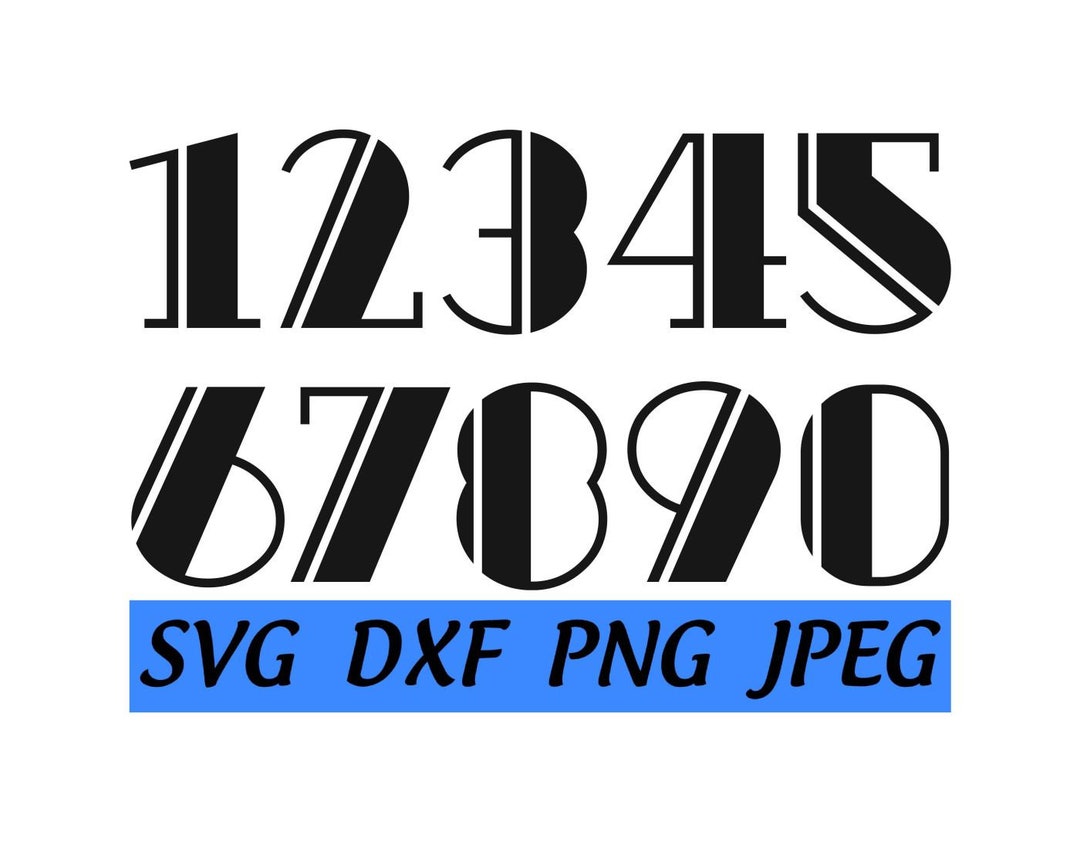 Retro Disco Numbers SVG Bundle, Fancy Font 70s Address Phone Birthday ...