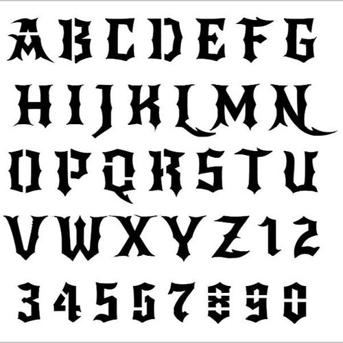 DRIPPING BLOOD Alphabet Stencil 1 Inch Vampire Font Set - Etsy