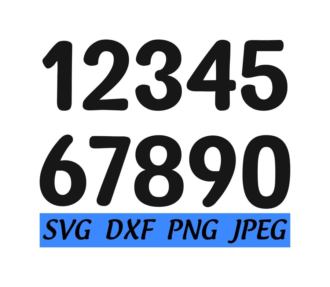 Basically Puffy Numbers SVG Bundle, Fancy Font Address Phone Birthday ...
