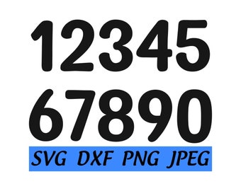 Puffy Numbers Svg - Etsy