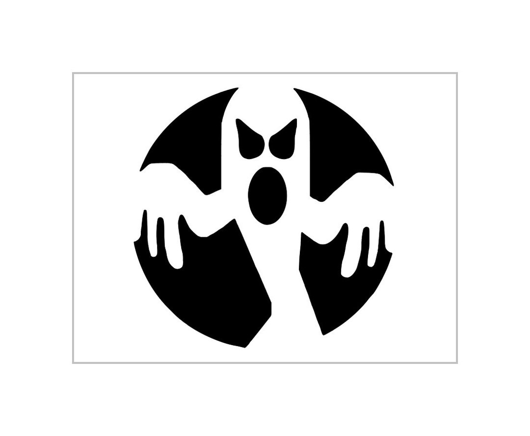 Creepy Evil Ghost Stencil Halloween Scary Pumpkin Carving Reusable ...