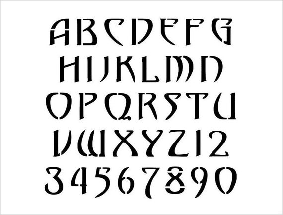 VAMPIRESS Alphabet Stencil 1 Inch Vampire Gothic Font Set | Etsy
