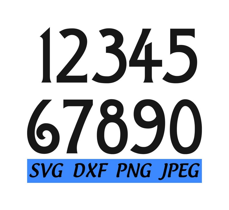 Art Deco Numbers SVG Bundle, Fancy Font Address Phone Birthday Vintage ...