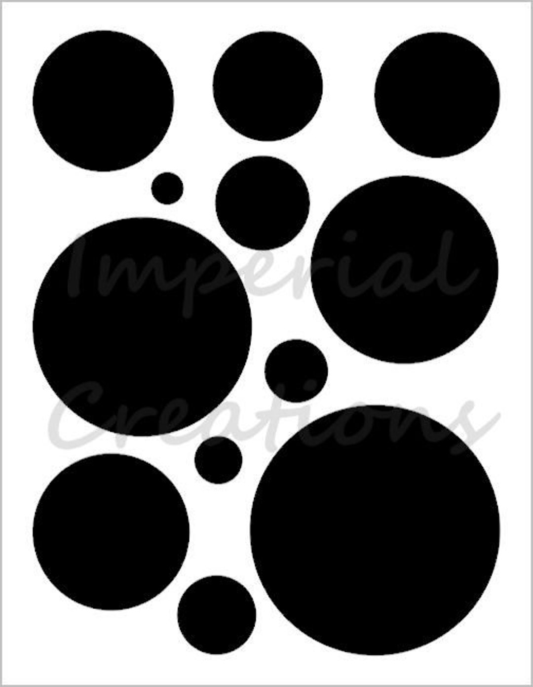 12 CIRCLES Stencil 1/2 to 4 Round Shapes - Etsy
