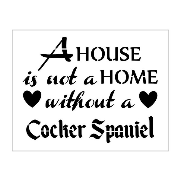 Cocker Spaniel Stencil - Etsy