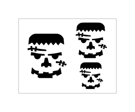 Frankenstein Face Stencil