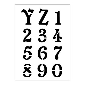 CHELSEA Alphabet Stencil 2 Inch Vintage Fancy Style Font Letters ...