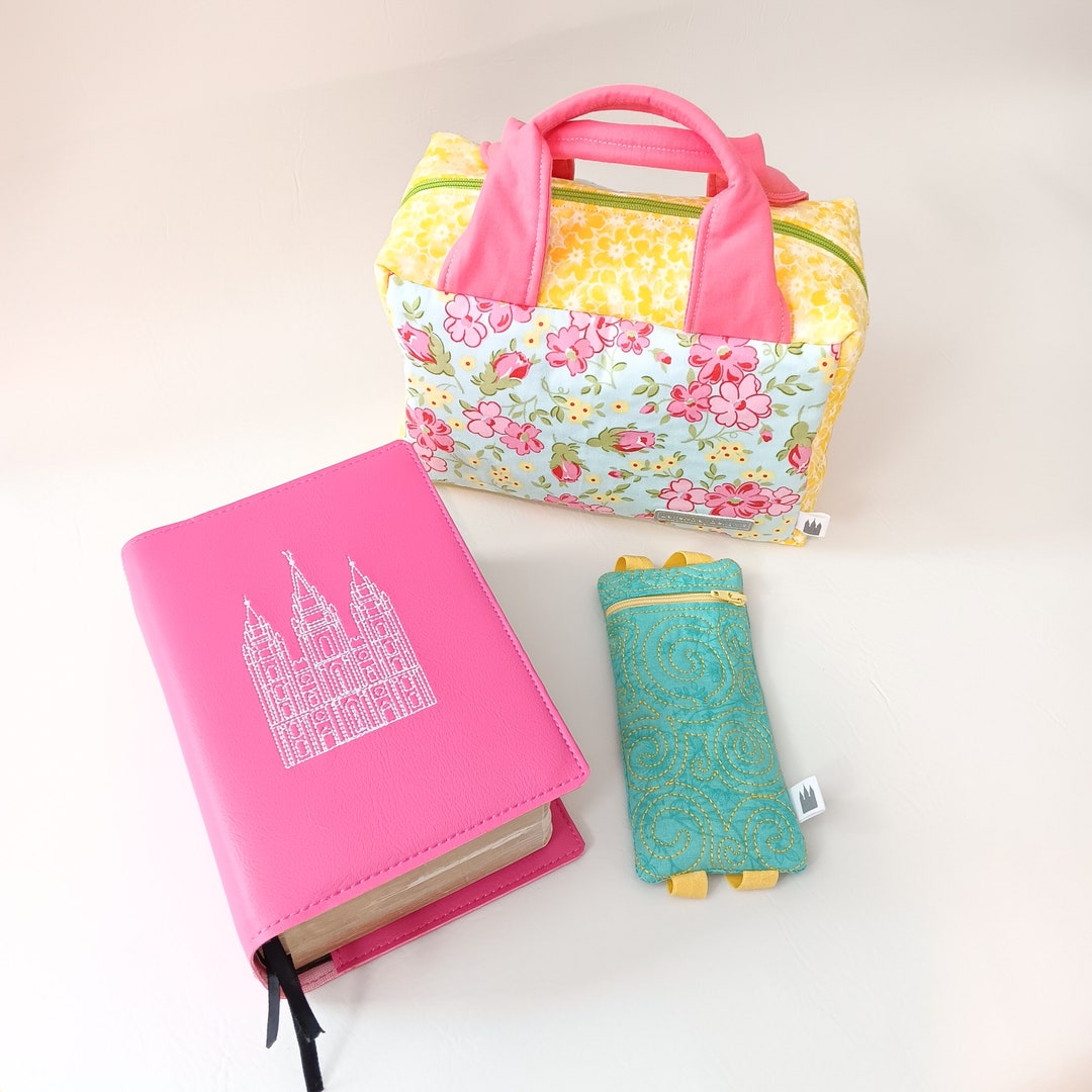 Salt Lake Temple Regular Size LDS Quad Pink Faux Leather Scripture ...