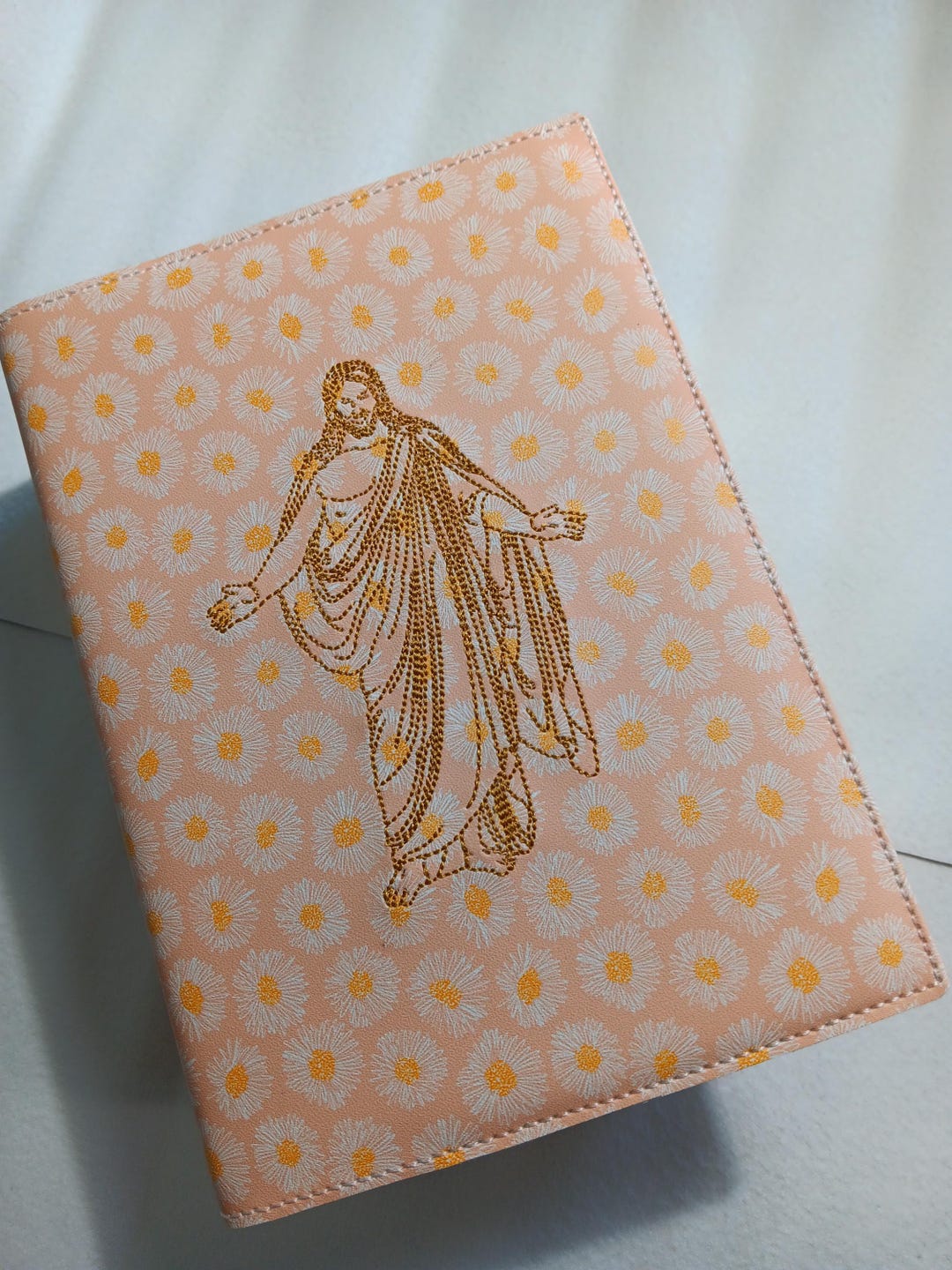 Daisy With Christus Simulated Leather Scripture Slipcover, Regular Size ...