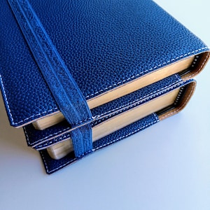 Blue Simulated Leather Regular Size Bible and Triple Combination ...