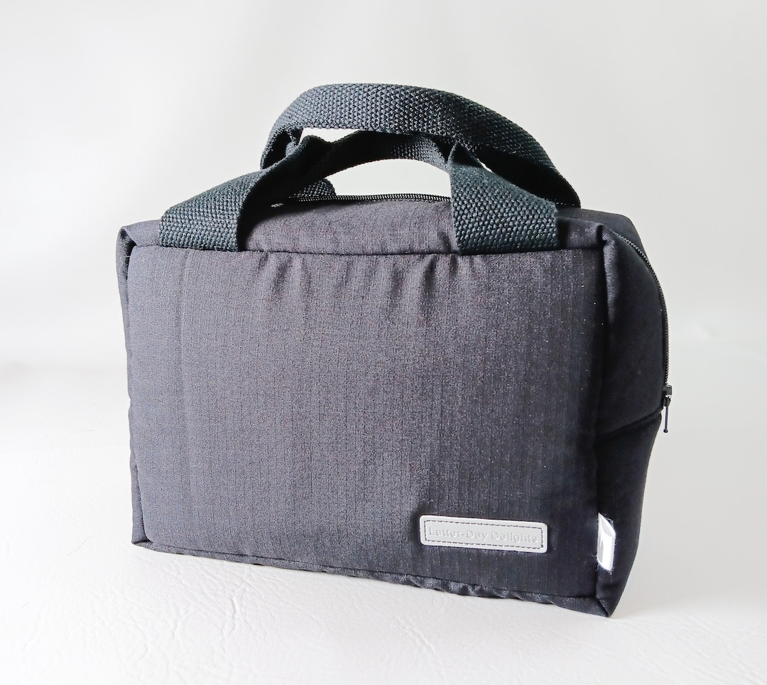 Black Cotton Ripstop Scripture Tote, LDS Regular Size Quad Tote ...