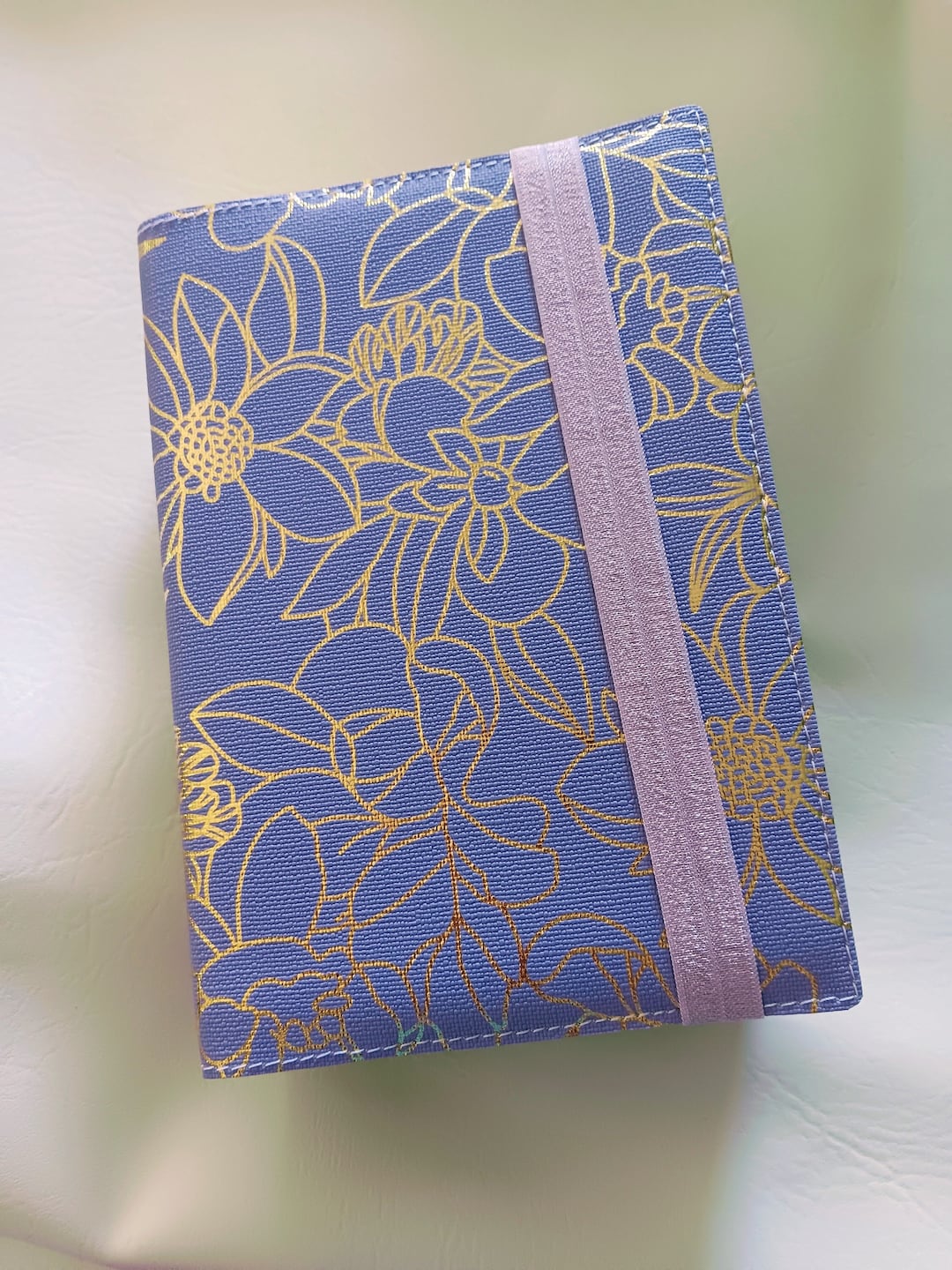 Purple With Gold Floral Regular Size LDS Quadruple Combination Faux ...