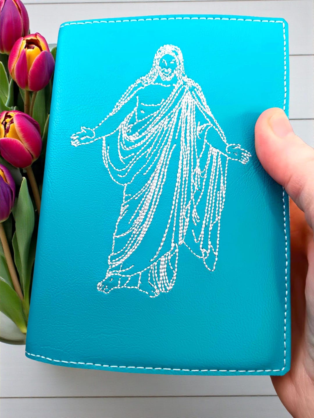 Compact LDS Quad Simulated Leather Slip Cover, LDS Scripture Slip Cover ...