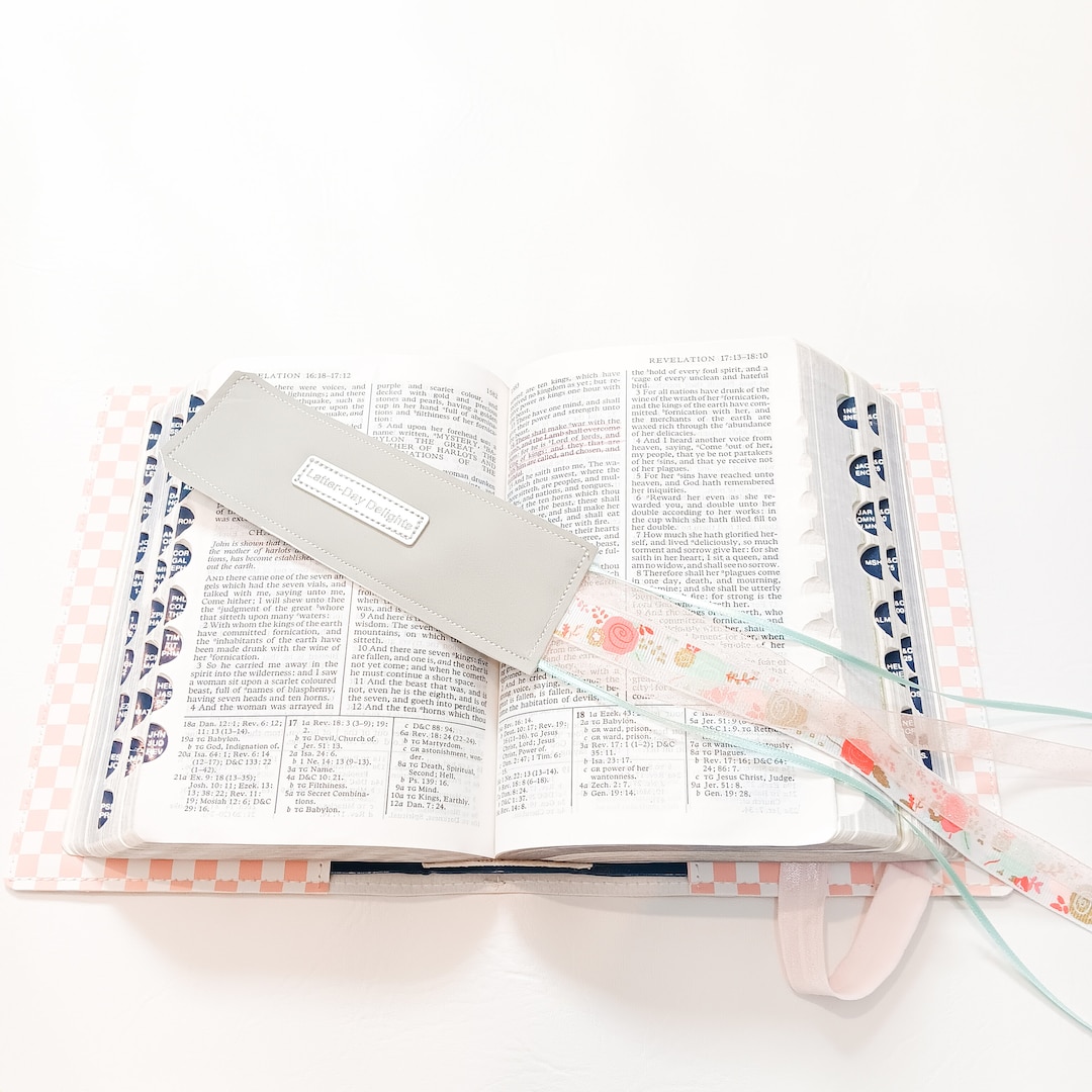 Quad Bookmark, LDS Quad Scriptures, Baptism Gift, Ministering Gift ...