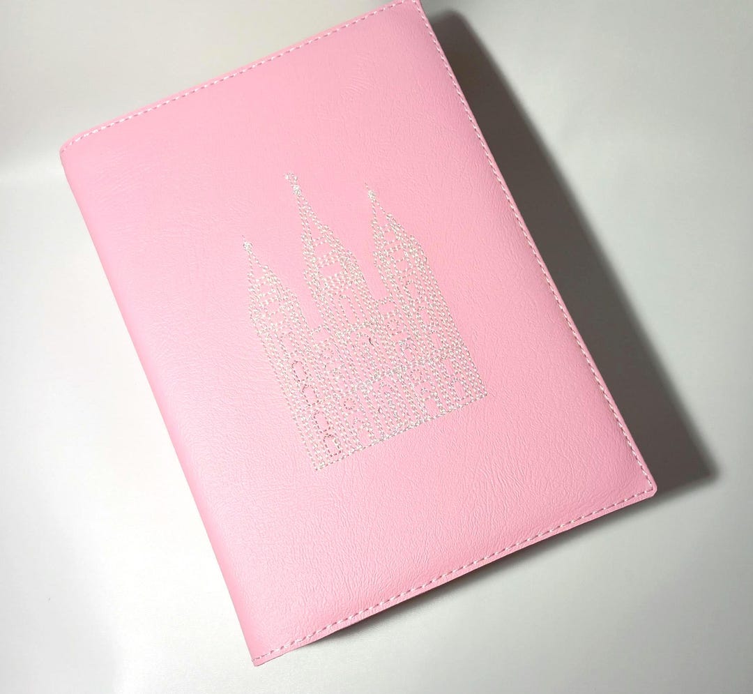 Pink Salt Lake Temple LDS Quad Cover: Simulated Leather Bible Slipcover ...