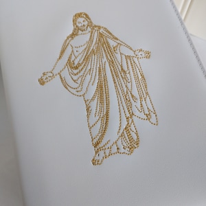 Gold Christus Regular Size LDS Quad Faux Leather Scripture Cover, LDS ...