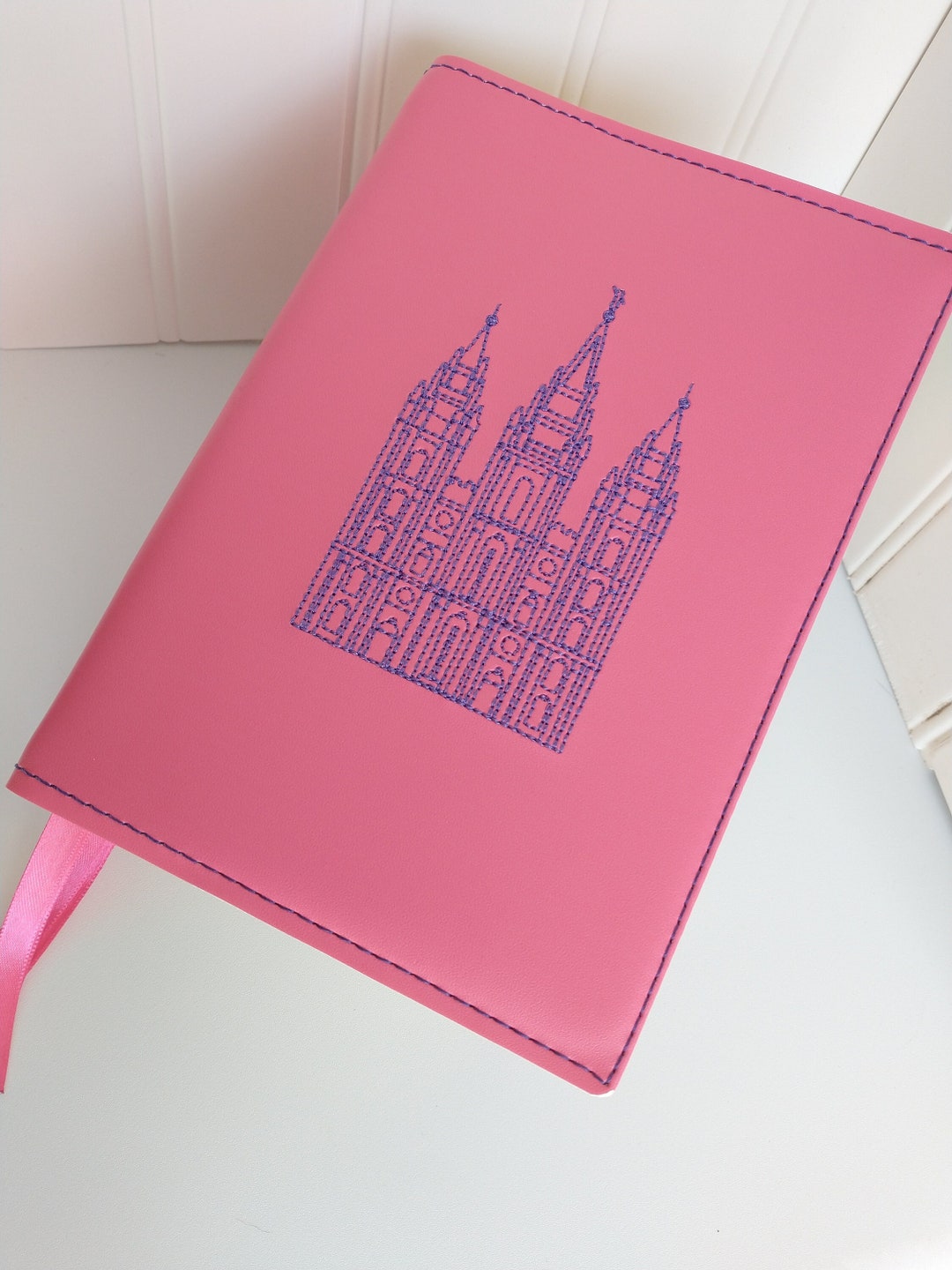 Hot Pink LDS Scripture Cover: Purple Salt Lake Temple, Regular Size - Etsy