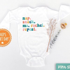 Nap Snack Ms. Rachel Repeat Onesie® - Nap Time Baby Onesie® - Cute Baby ...