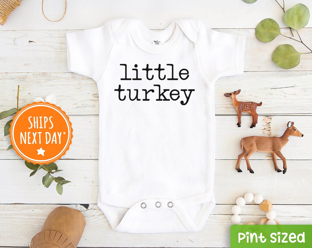 Little Turkey Onesie® Thanksgiving Baby Onesie® Cute Fall - Etsy