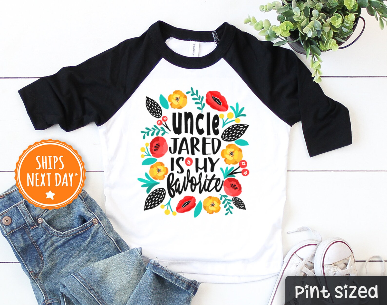 Uncle Baby Girl Onesie® Personalized Uncle is My Favorite Onesie ...