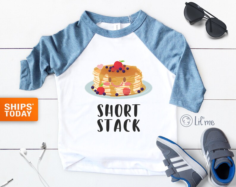 Short Stack Kids Shirt Pancakes Toddler Shirt Cute Short | Etsy