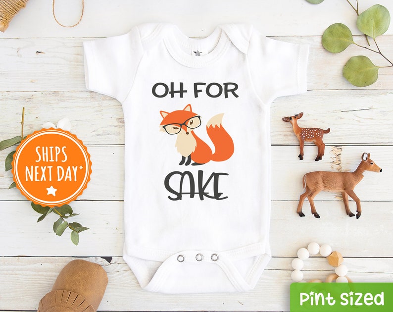 Fox Onesie® Oh for Fox Sake Baby Onesie® Hipster Baby - Etsy