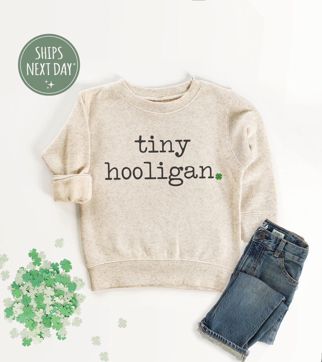 Tiny Hooligan Kids Sweatshirt - St. Patrick's Day Toddler Crew Neck ...