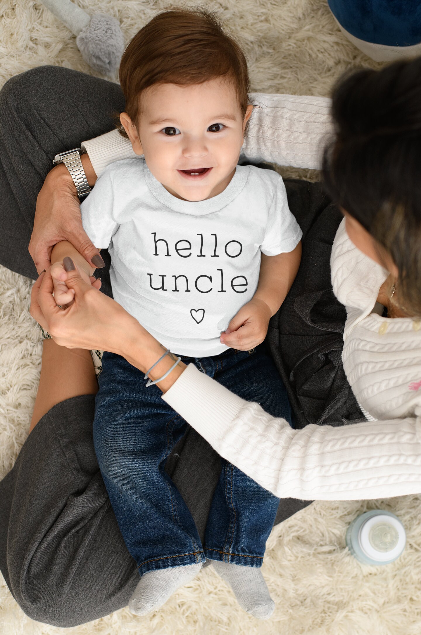 Hello Uncle Onesie® Uncle Baby Onesie® I Love My Uncle - Etsy.de