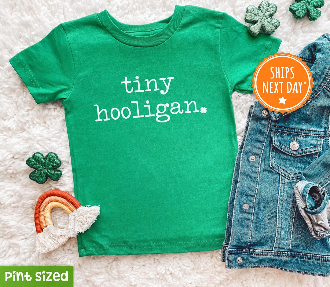 Tiny Hooligan Kids Raglan St. Patrick's Day Toddler Shirt Funny Irish ...