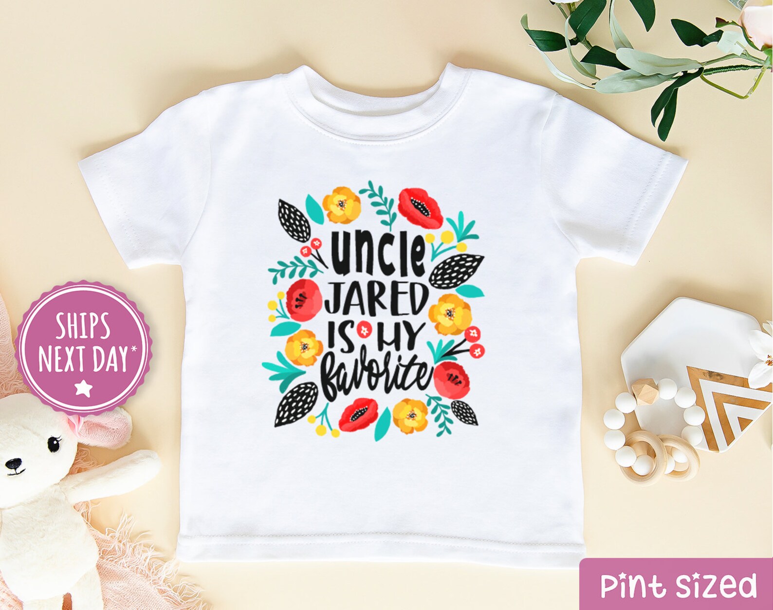 Uncle Baby Girl Onesie® Personalized Uncle is My Favorite Onesie ...