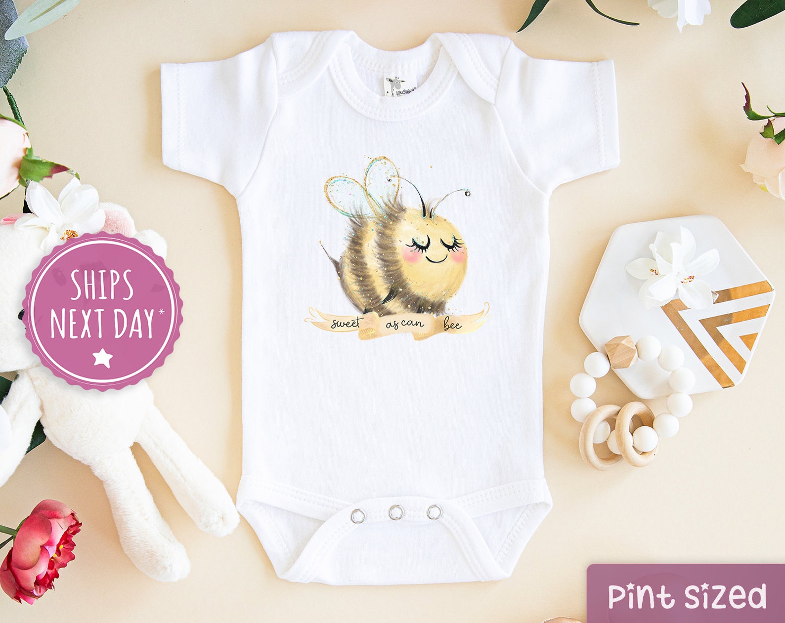 Sweet as Can Bee Onesie® Cute Honey Bee Baby Onesie® - Etsy
