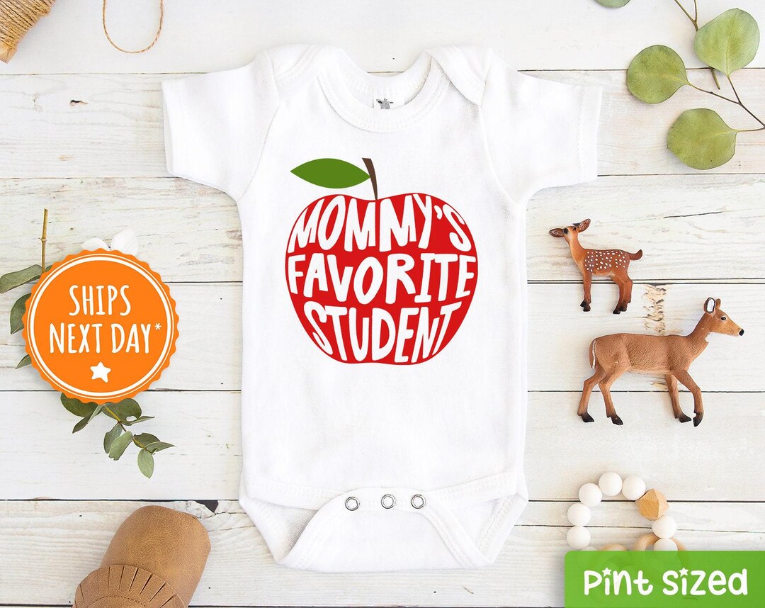 Teacher Baby Onesie® - Cute Mommy's Favorite Student Bodysuit ...