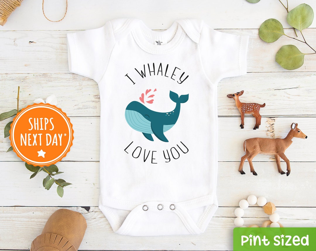 I Whaley Love You Onesie® Cute Valentines Day Onesie® Valentines Whale ...