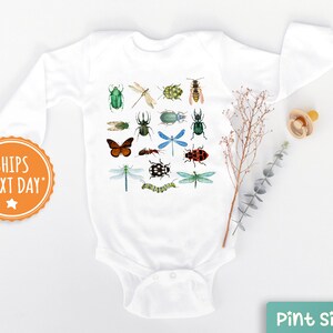 Retro Bugs and Beetles Baby Onesie® Cute Insect Bodysuit Hipster ...