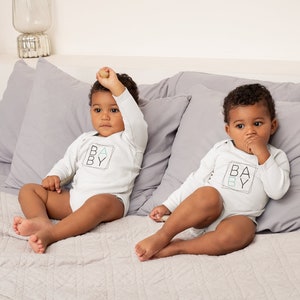 Twin Onesie® Set Cute Baby A Baby B Twin Bodysuit Set Funny Unisex Twin ...