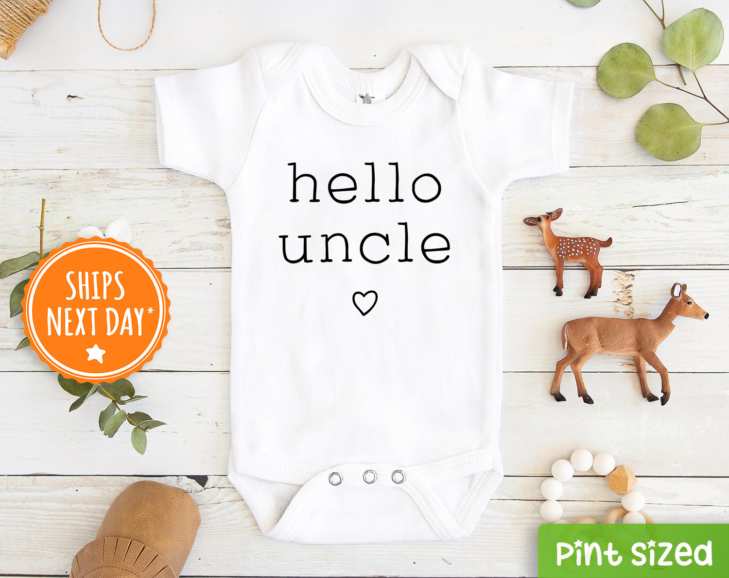 Hello Uncle Onesie® Uncle Baby Onesie® I Love My Uncle - Etsy.de