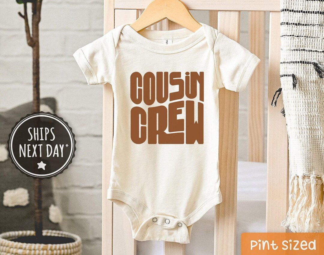 Cousin Crew Baby Onesie® - Retro Cousin Crew Bodysuit - Cute Natural Cousin Onesie® - Etsy