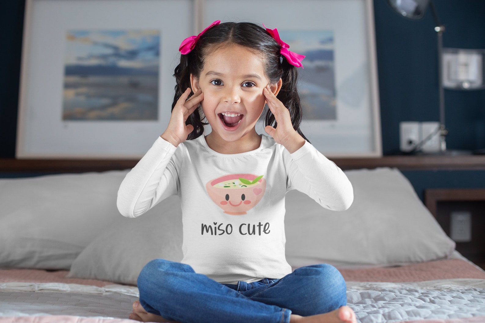 Miso Cute Shirt Pink Girl Chinese Shirt Funny Kids Tee | Etsy