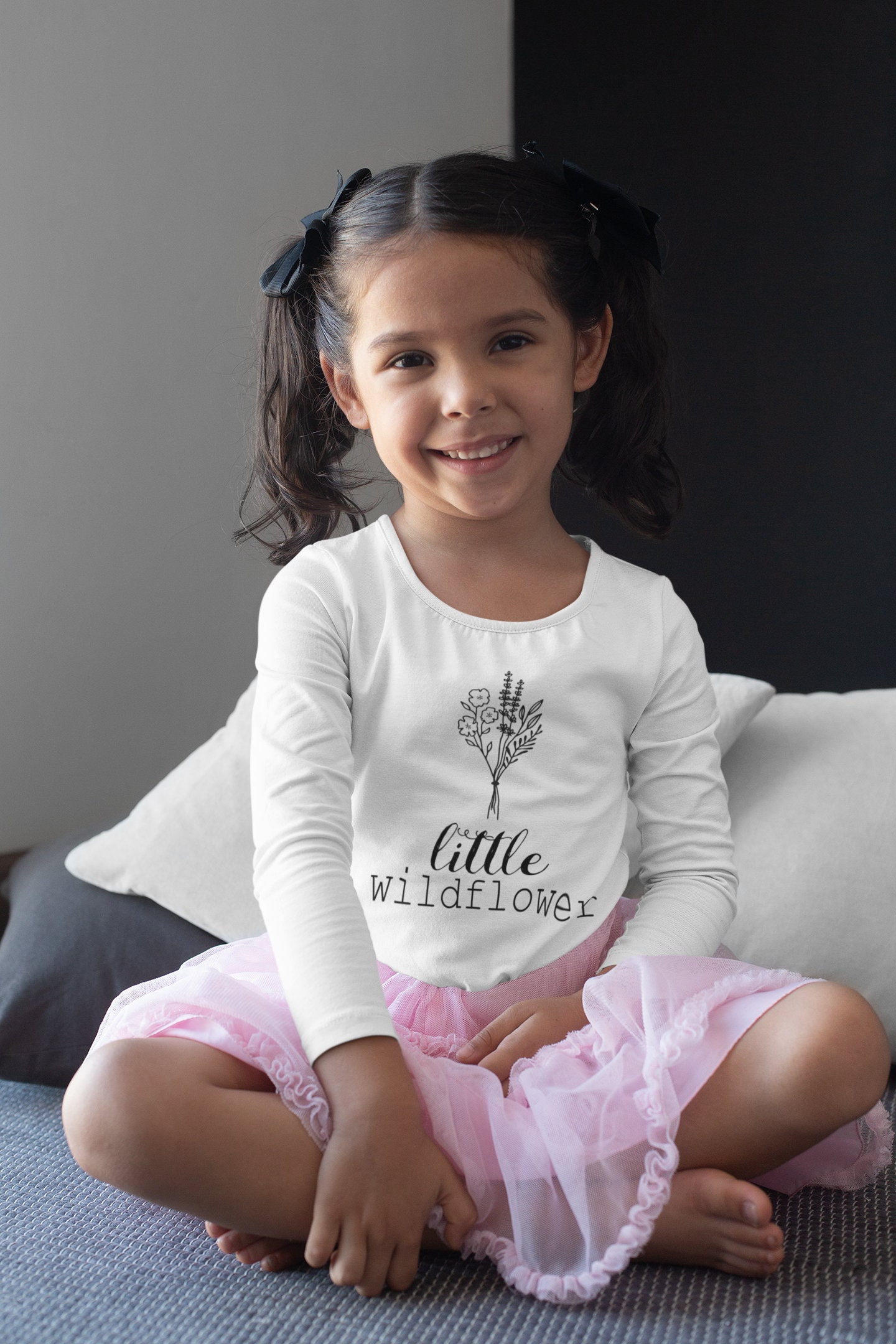 Little Wildflower Shirt Wild One Girls Tee Boho Wildflower | Etsy