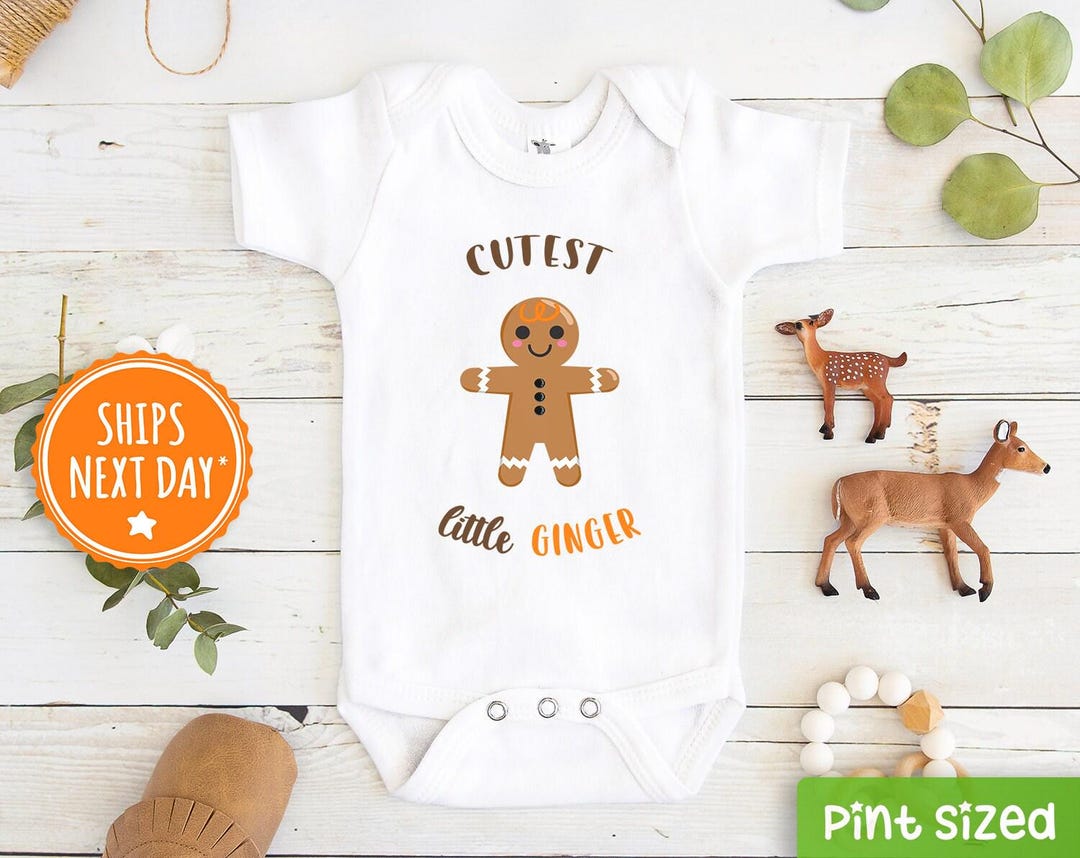 Cute Gingerbread Man Baby Onesie® - Cutest Little Ginger Onesie ...