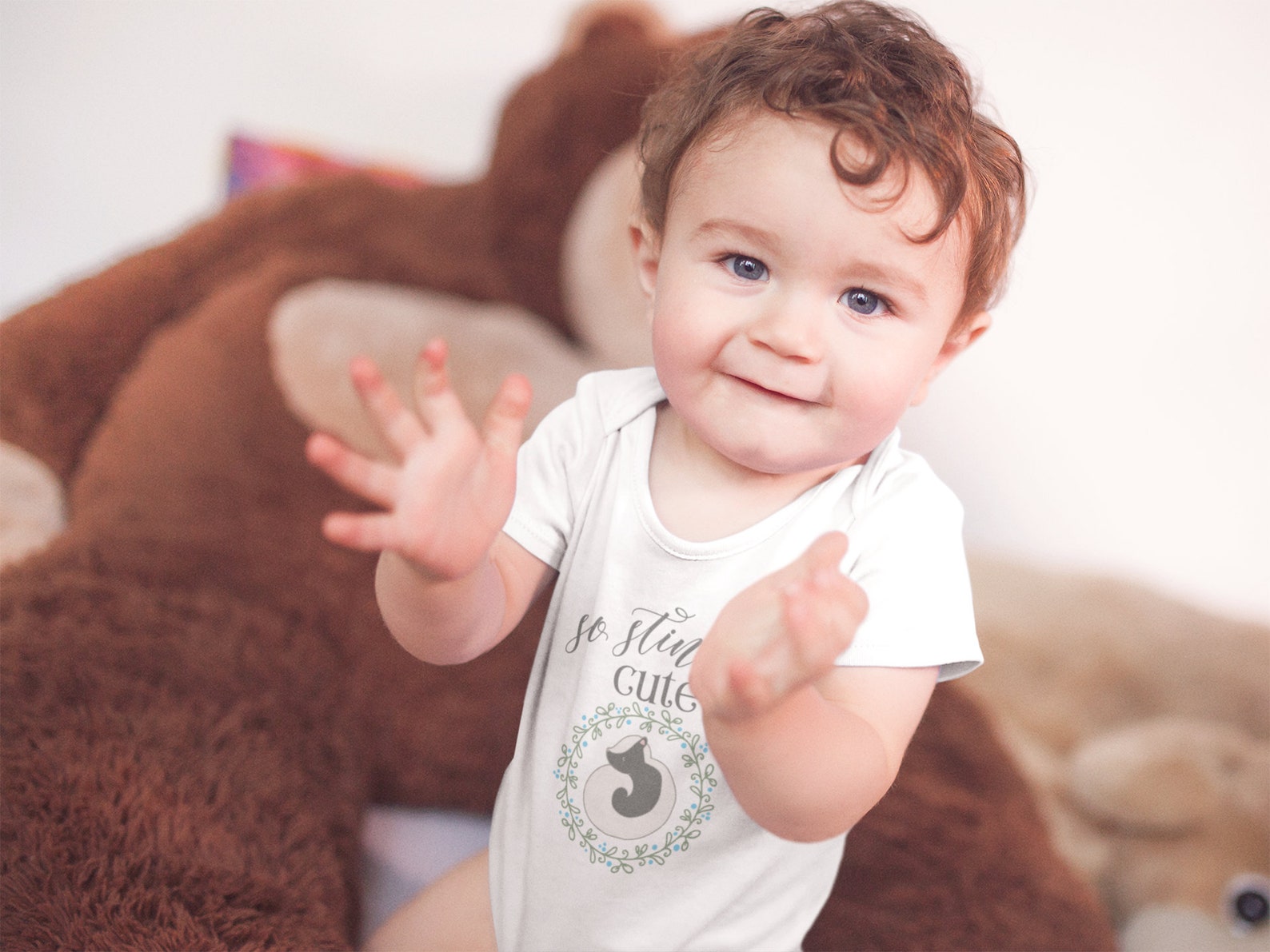 Cute so Stinkin Cute Baby Onesie® Skunk Baby - Etsy