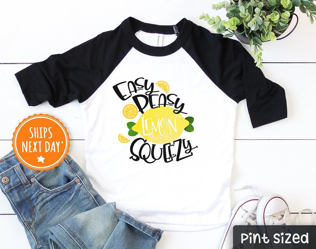 Easy Peasy Lemon Shirt - Funny Lemon Kids Tee- Funny Fruit Toddler ...