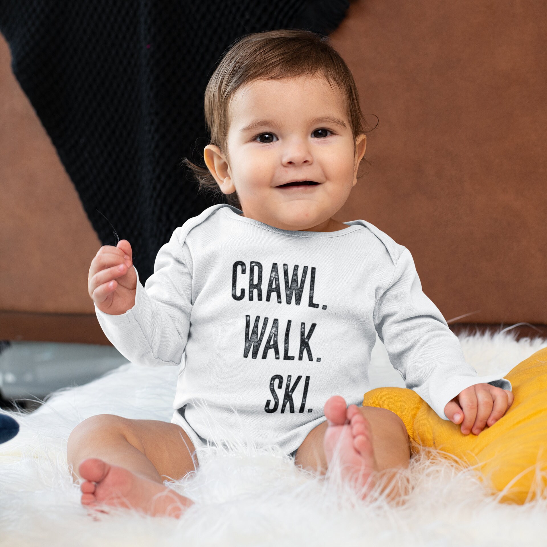 Ski Baby Onesie® Crawl Walk Ski Baby Onesie® Cute Skiing - Etsy