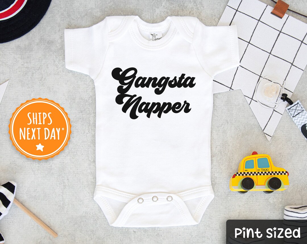 Gangsta Baby Onesie® Funny Gangsta Napper Baby Boy Onesie® Cute Hipster ...