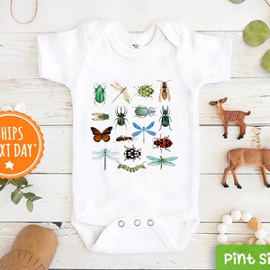 Retro Bugs and Beetles Baby Onesie® Cute Insect Bodysuit Hipster ...