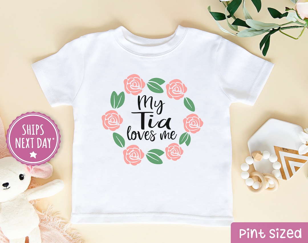 Tia Toddler Shirt My Tia Loves Me Shirt Cute Mexican Girl Shirt Spanish ...