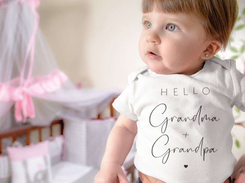 Hello Grandma and Grandpa Baby Onesie® Grandparents - Etsy Canada