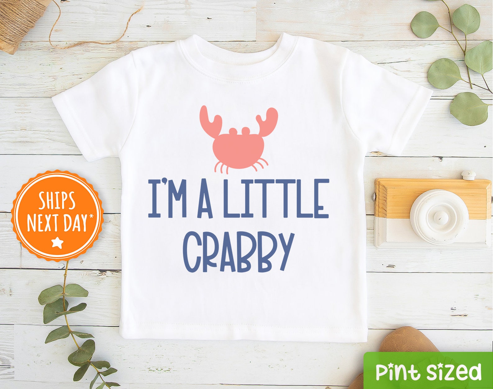 I'm A Little Crabby Kids Shirt Cute Summer Toddler Tee - Etsy