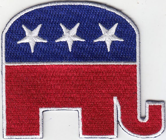 10 Pcs USA GOP Republican Party Elephant Embroidered Patches - Etsy