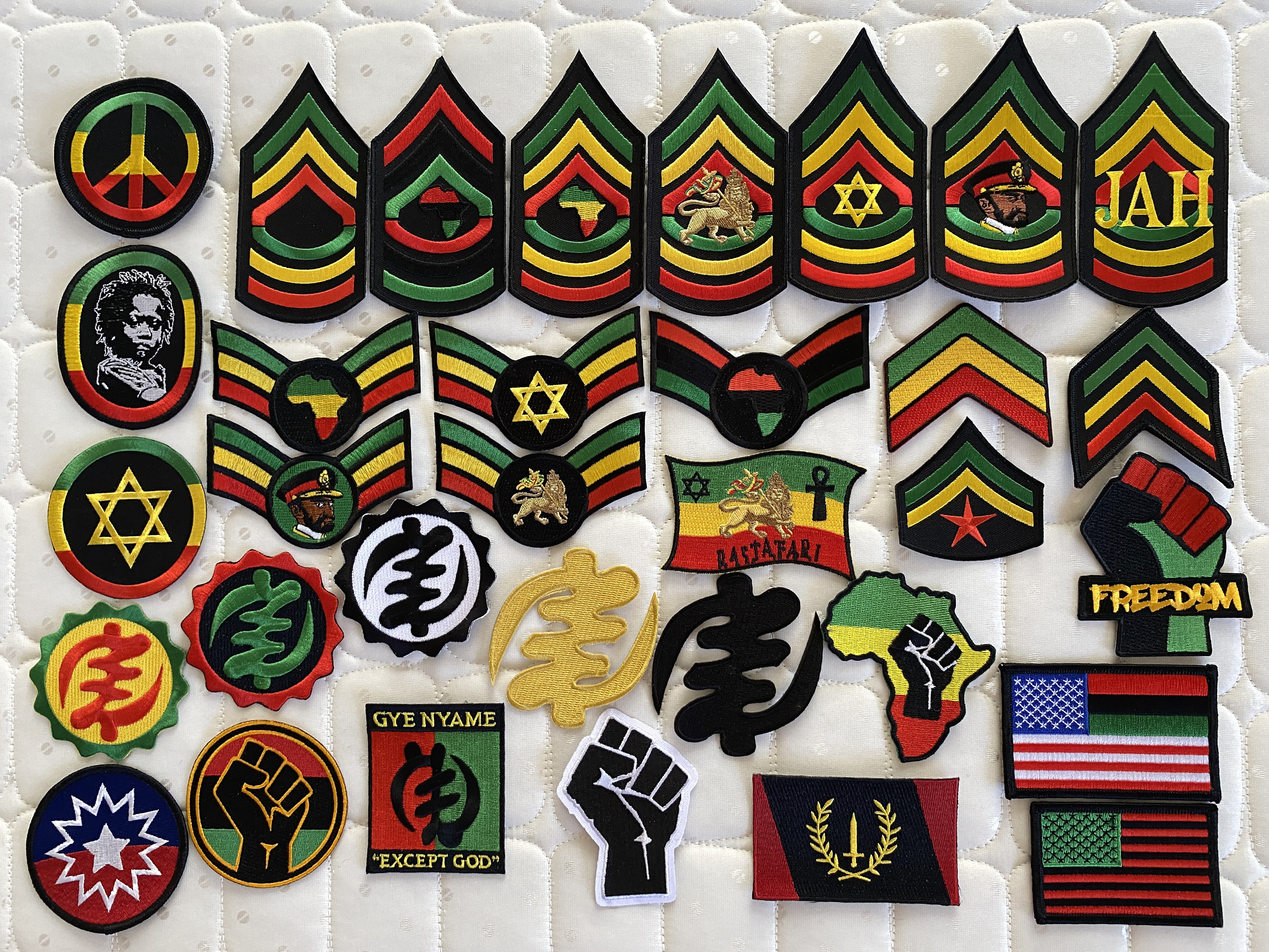 33 Pcs Rasta African Embroidered Patches Iron-on - Etsy